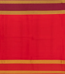 Dark Purple Woven Mysore Silk Saree With Contrast Ganga Jamuna Border ...