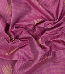 Dusty Pink Handloom Soft Silk Saree With Checks & Contrast Pallu-SO4557