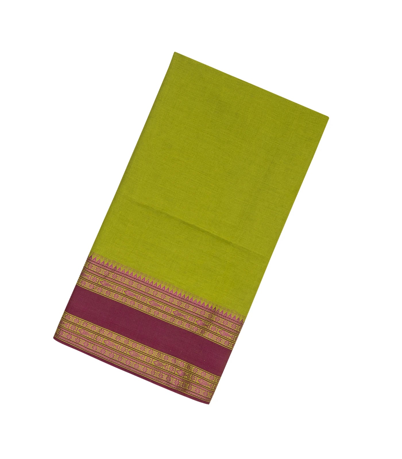 Light Green Woven Bengal Cotton Saree With Contrast Border – RmKV Silks ...