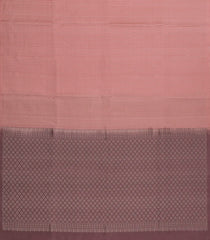 Light Peach Handloom Soft Silk Saree With Floral Stripes & Contrast ...