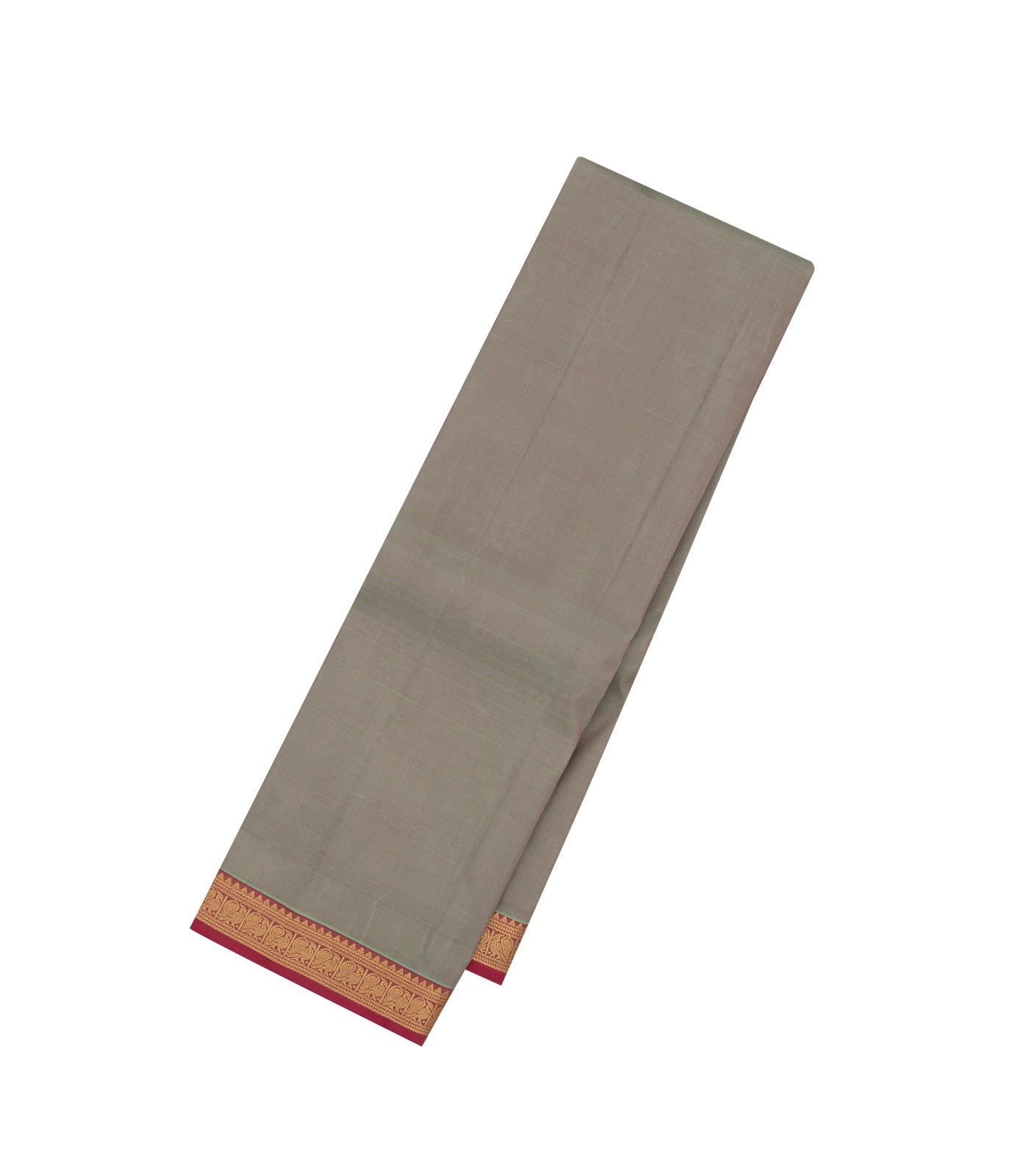 Grey Handloom Soft Silk Saree With Contrast Zari Border-SO4387 – RmKV ...