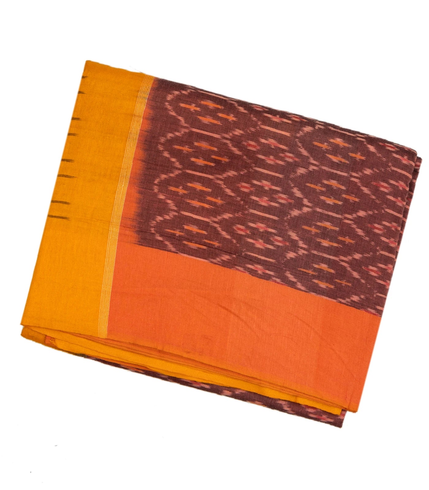 Dusty Pink Handwoven Orissa Cotton Saree With Tie & Dye Floral Motifs ...
