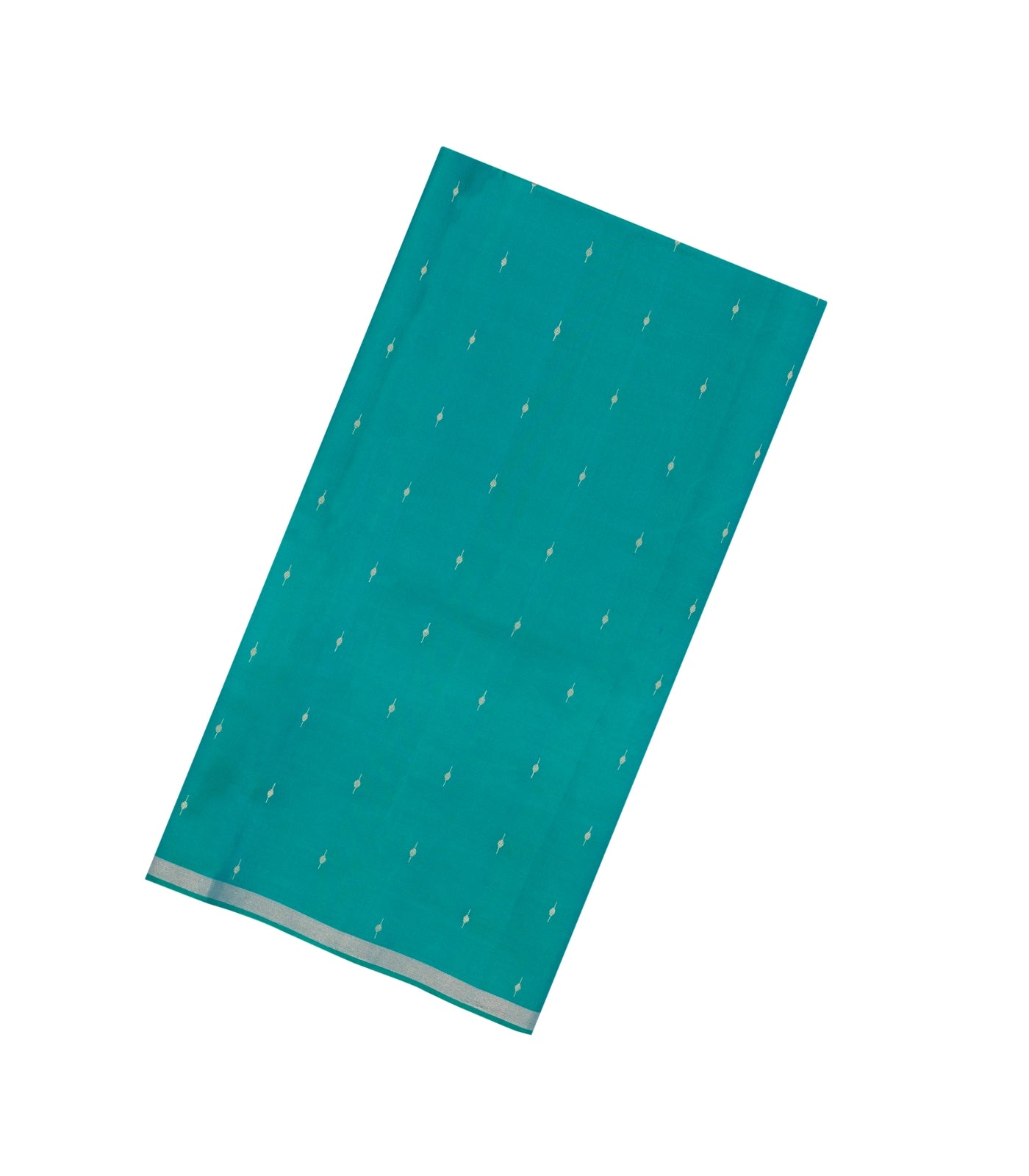 Cyan Handloom Soft Silk Saree With Floral Buttas-SO4490