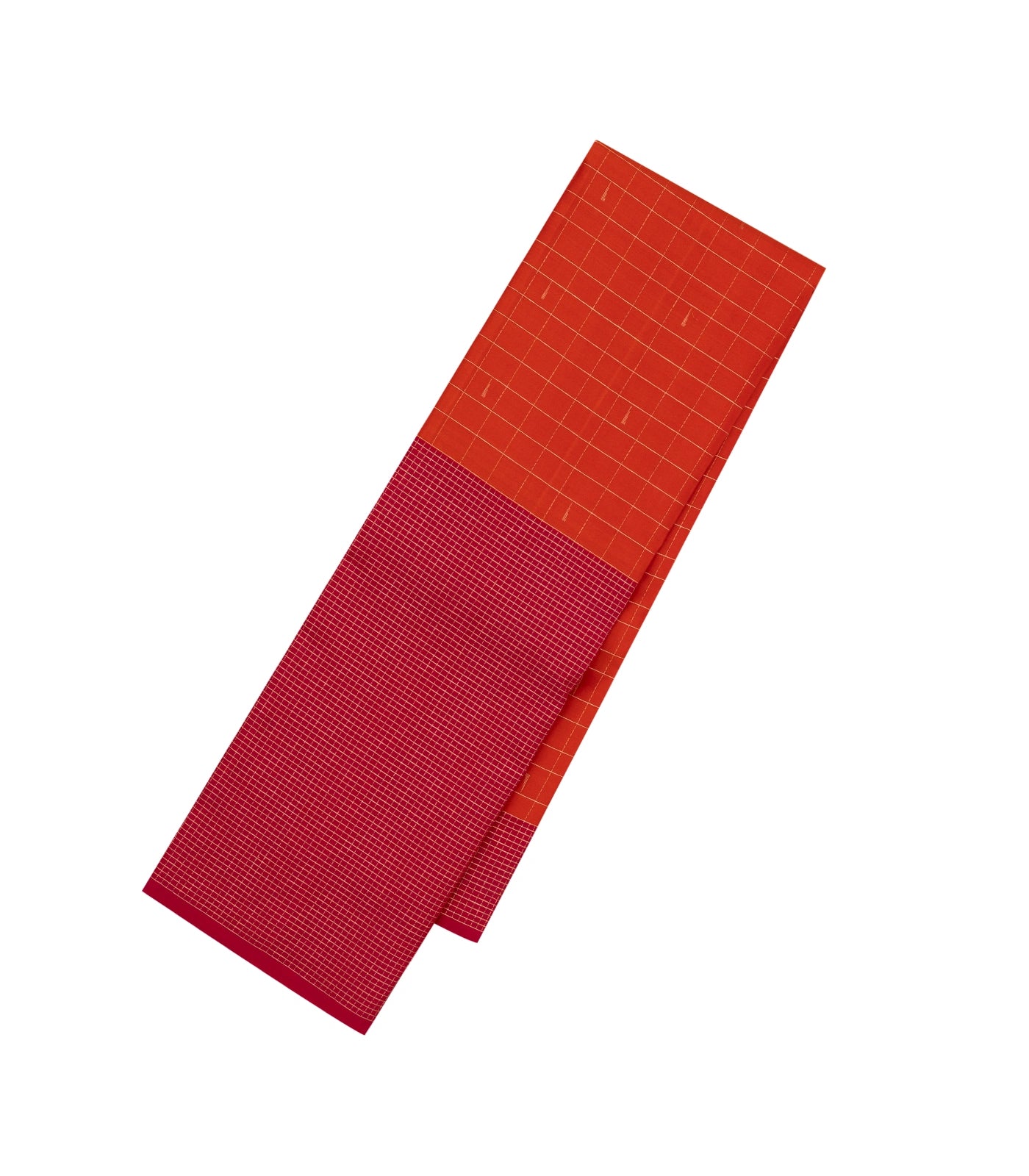 Red Handloom Soft Silk Saree With Zari Checks & Contrast Border-SO4373 ...