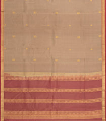 Beige Handloom Soft Silk Saree With Buttas & Contrast Border-SO4470 ...
