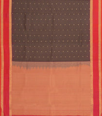 Maroon Handloom Soft Silk Saree With Zari Checks & Contrast Border ...