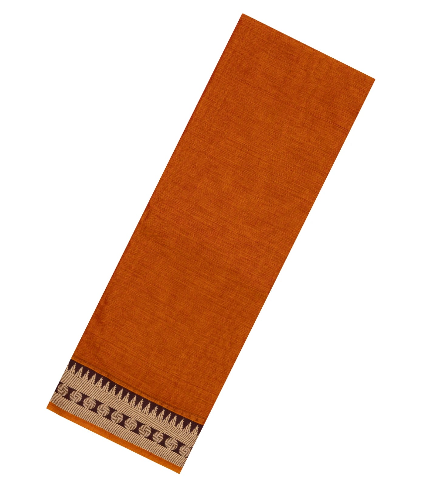 Rust Woven Chirala Cotton Saree With Traditional Border & Pallu-CR1386 ...