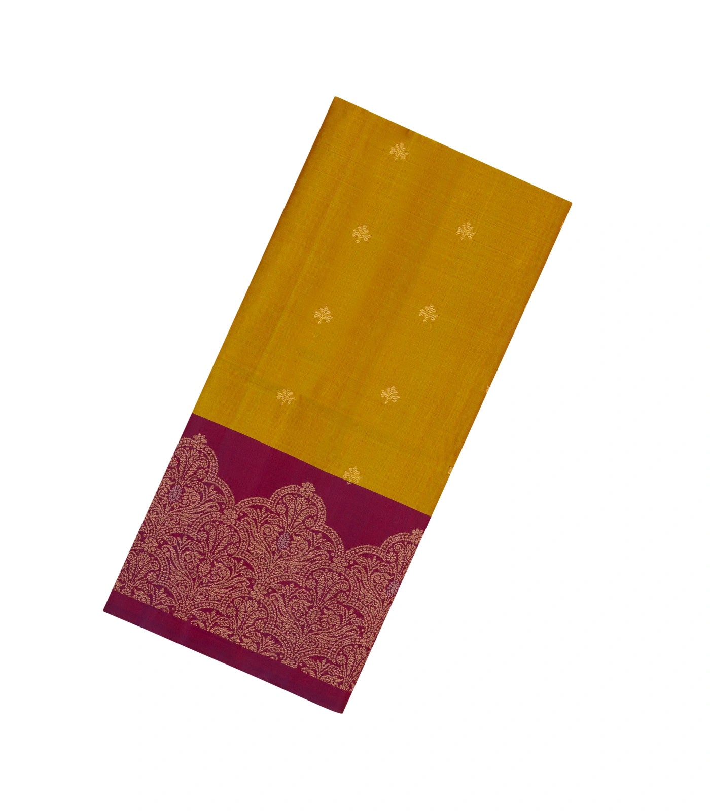 Oil Mustard Handloom Soft Silk Saree With Floral Zari Buttas-SO4339 ...