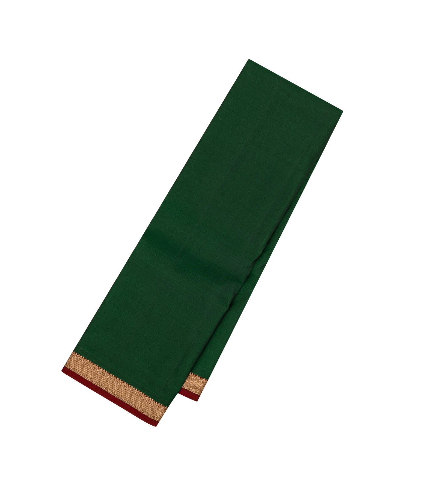 Dark Green Handloom Soft Silk Saree With Contrast Border-SO4467 – RmKV ...