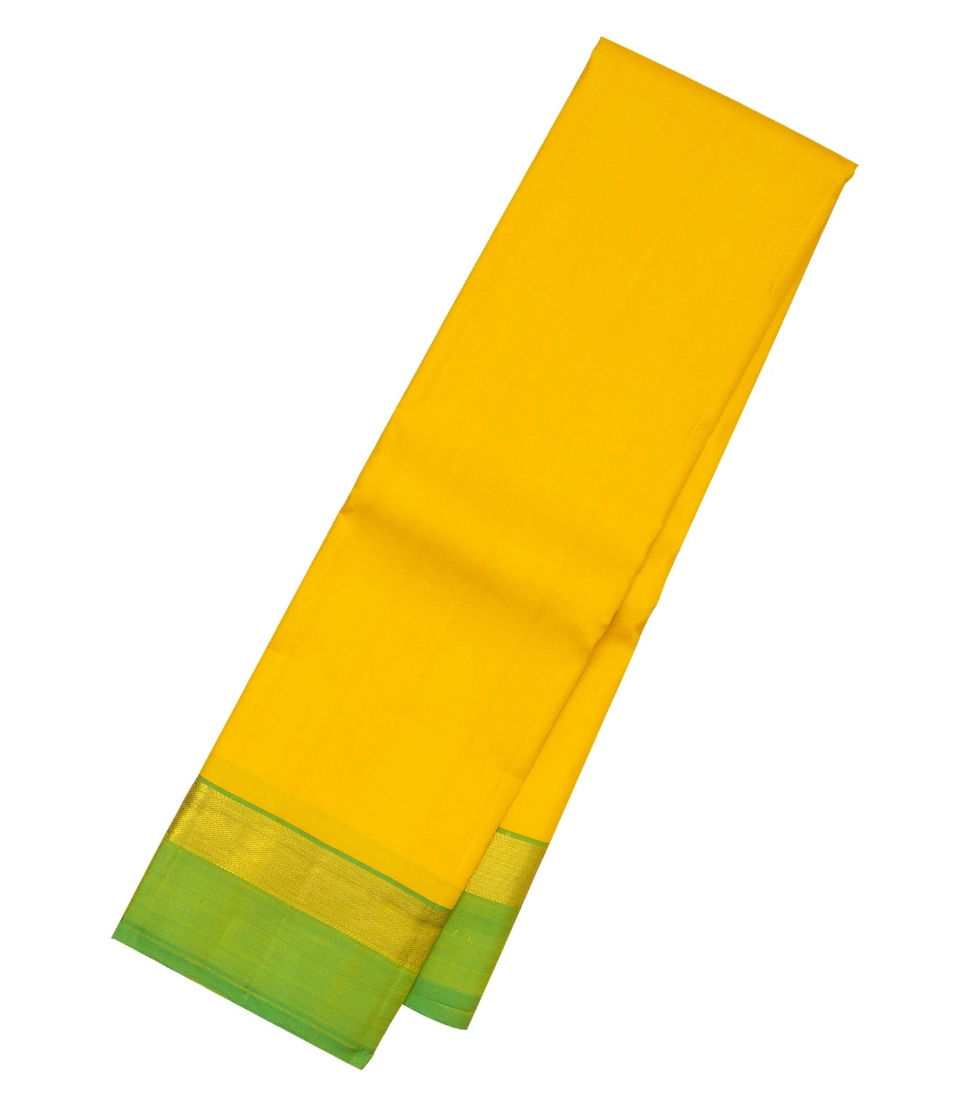Lemon Yellow Handloom Kanchipuram Silk Saree With Green Border – RmKV ...